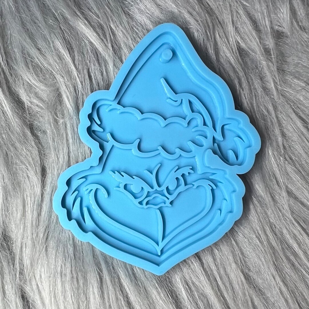 Angry Face Mold Grinch Mold Keychain for Christmas Dr. Suess Mold - Etsy