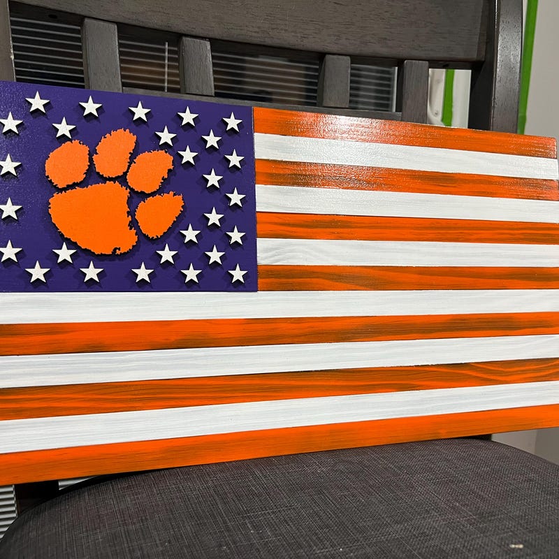 College Team Wood Flag - Etsy