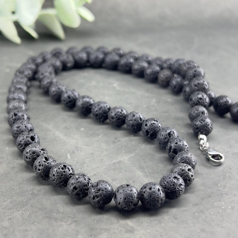 Lava Bead Necklace - Etsy