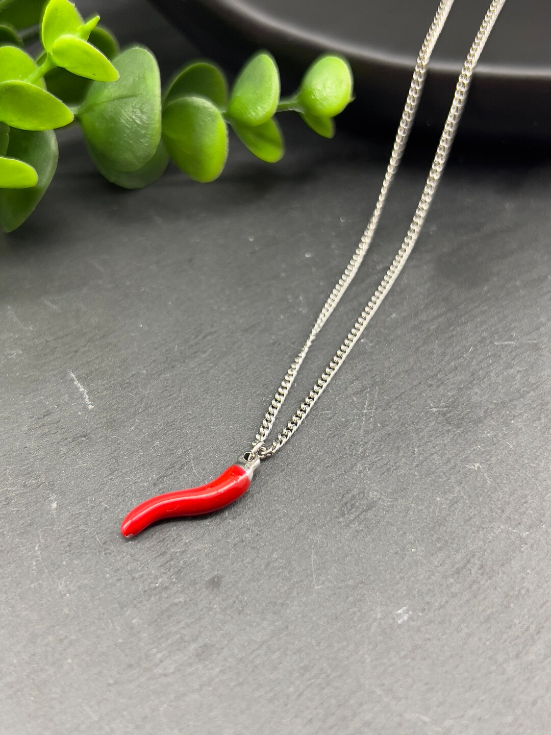 Italian Horn Necklace Chain Options Custom Length Horn Chain Stainless ...