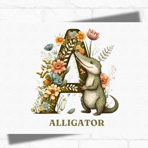 Animal Alphabet Poster, PRINTABLE Wall Art, Educational ABC Poster ...