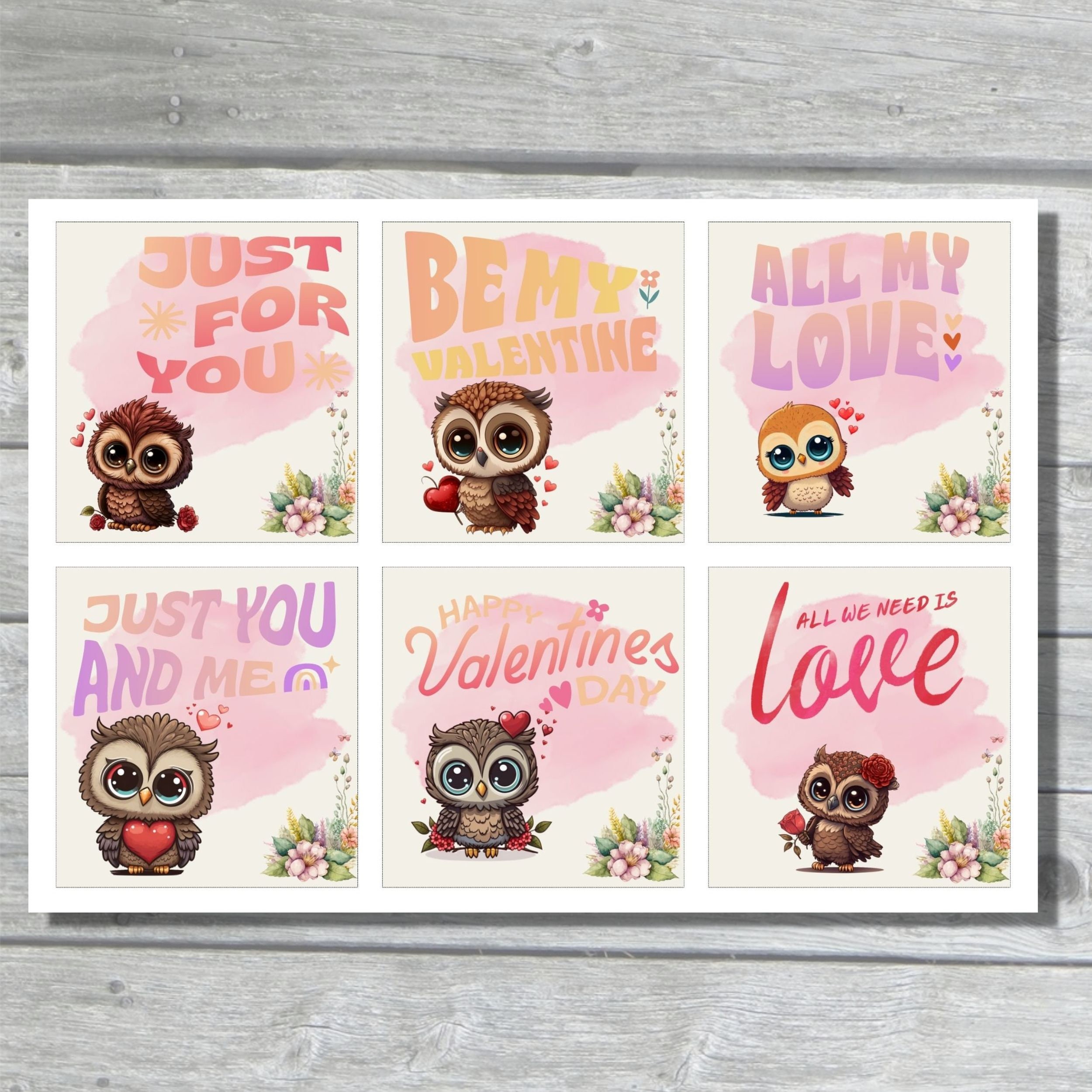 Printable Owl Valentine Love Affirmation Card Kid Owl Valentine Print ...