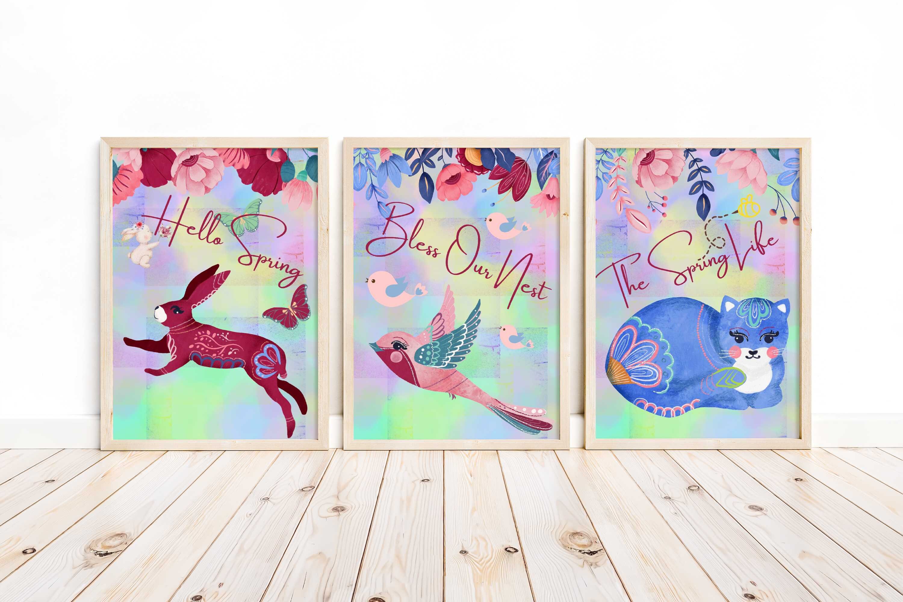 SPRING EASTER Printable Digital Card printable Download Spring Kit ...