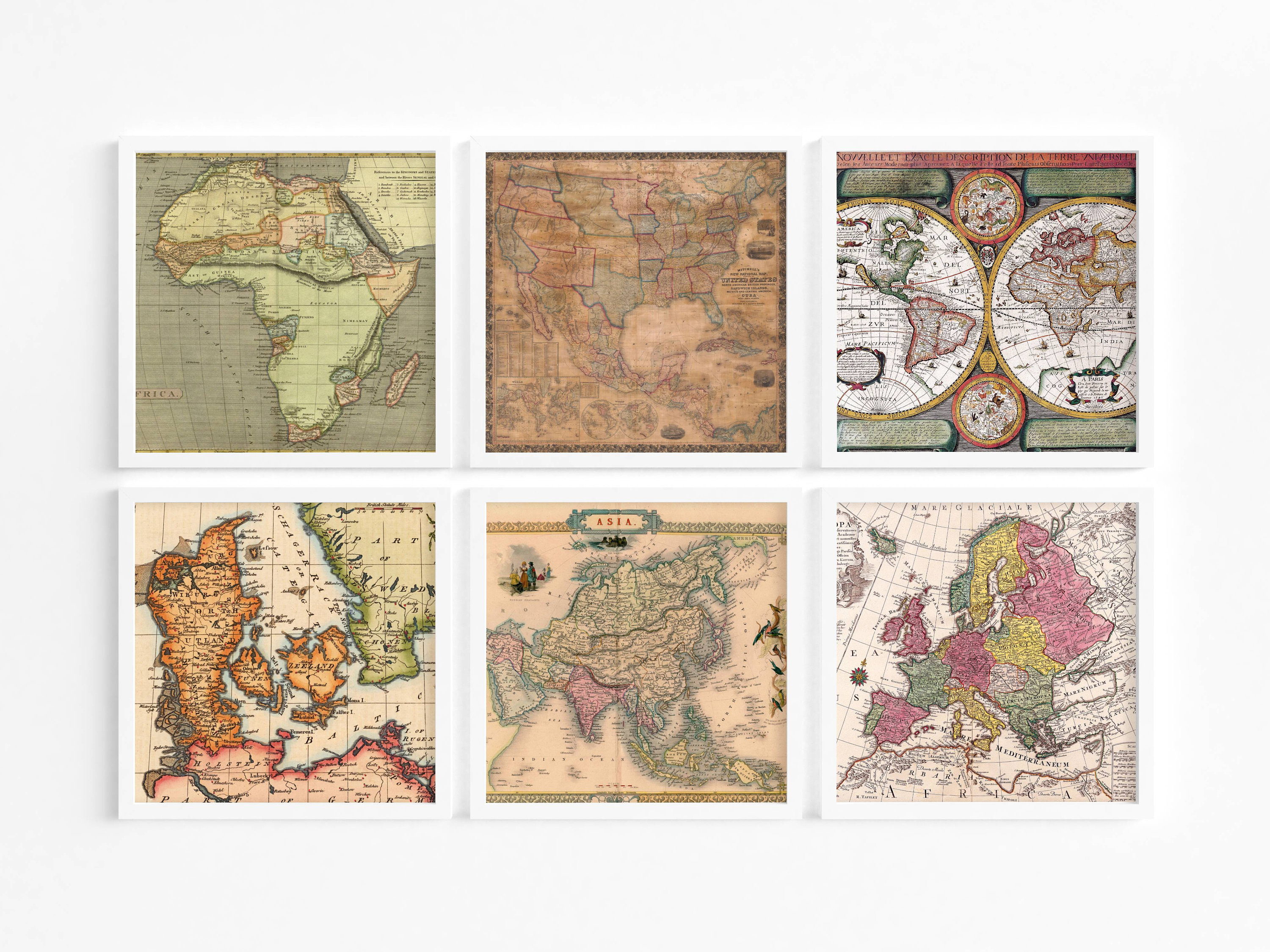Antique Maps |vintage Maps|digital Prints| Digital Download|classic ...
