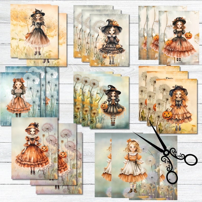 Magical Halloween Digital Decor Bundle for Girls Party Decoration ...