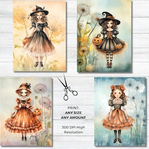 Magical Halloween Digital Decor Bundle for Girls Party Decoration ...