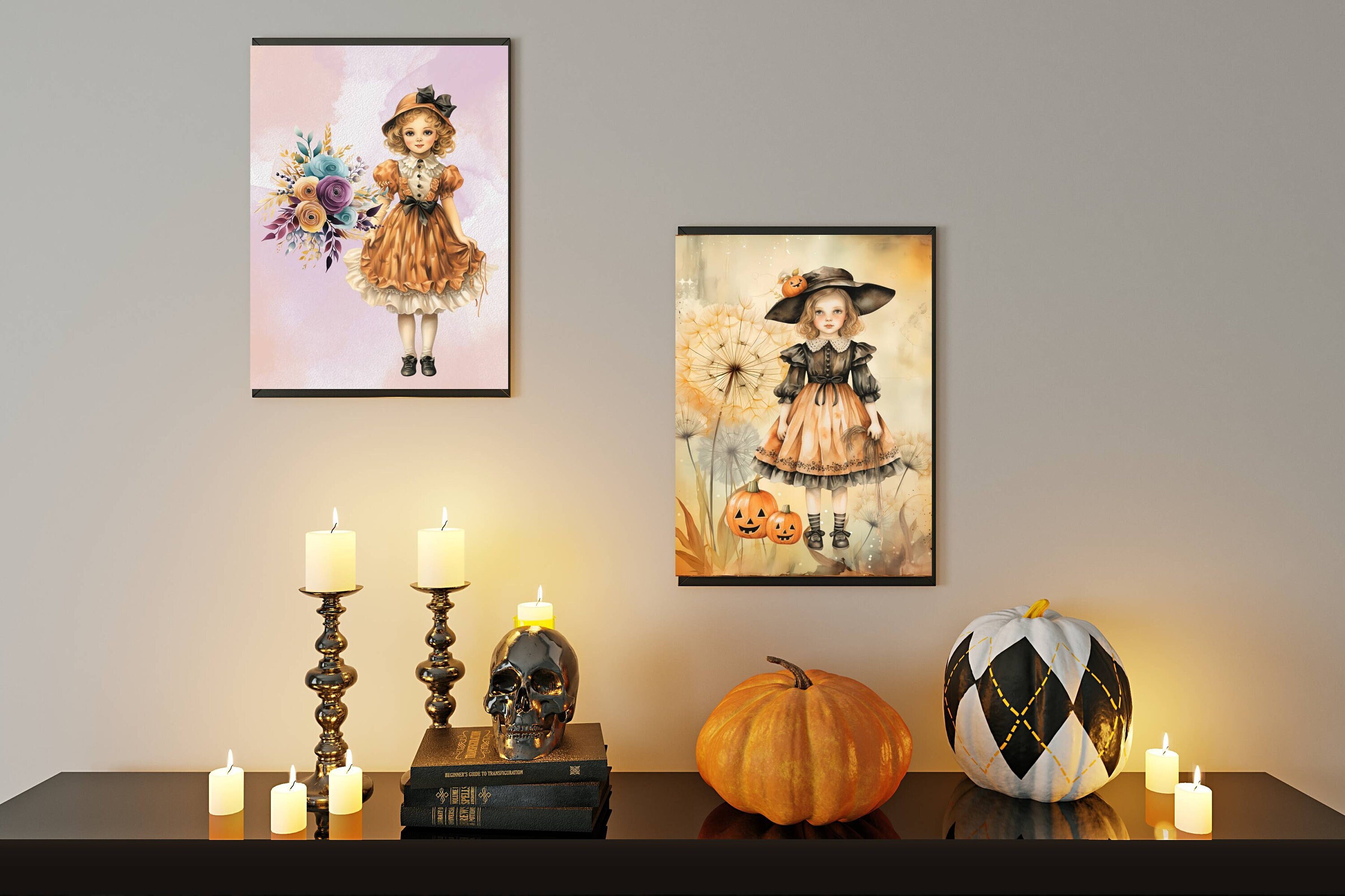 Magical Halloween Digital Decor Bundle for Girls Party Decoration ...