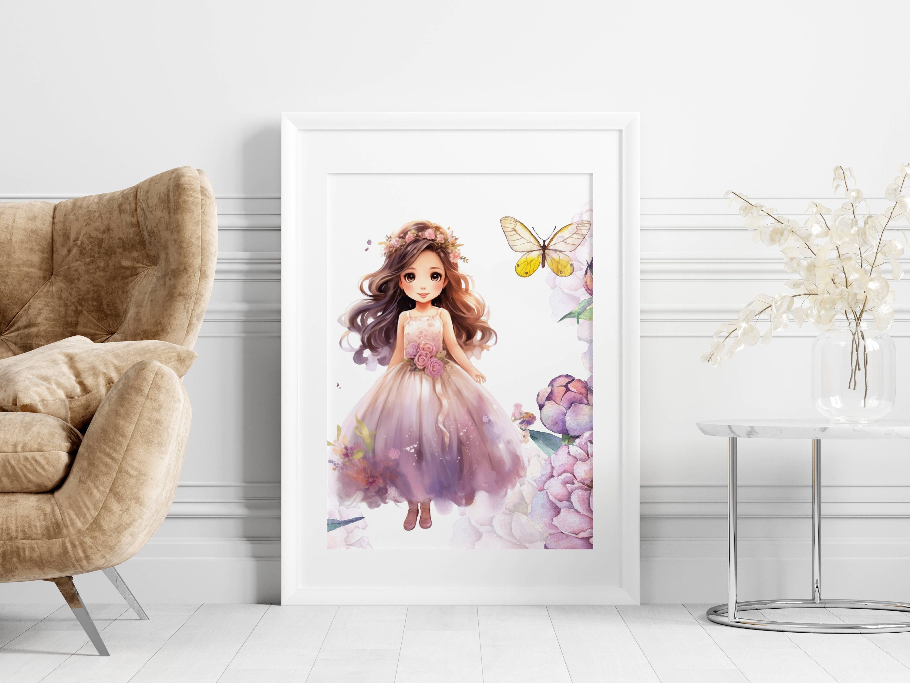 Cute Fairies Clipart, PNG Clipart Bundle, Watercolor Fairy Girls, 6 ...