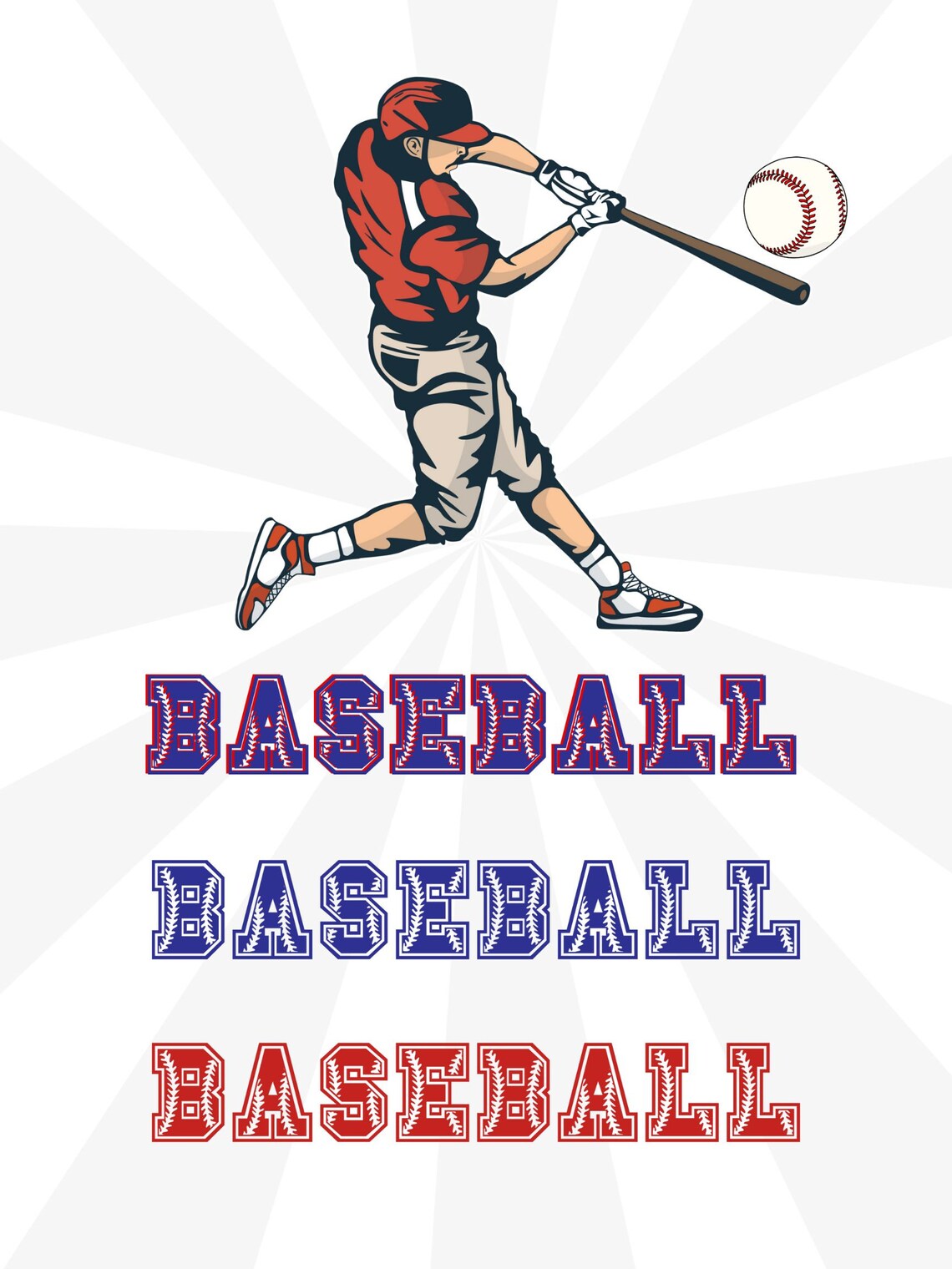 Baseball PNG, Custom PERSONALIZED Name, Red Blue Letters, Font, Logo ...