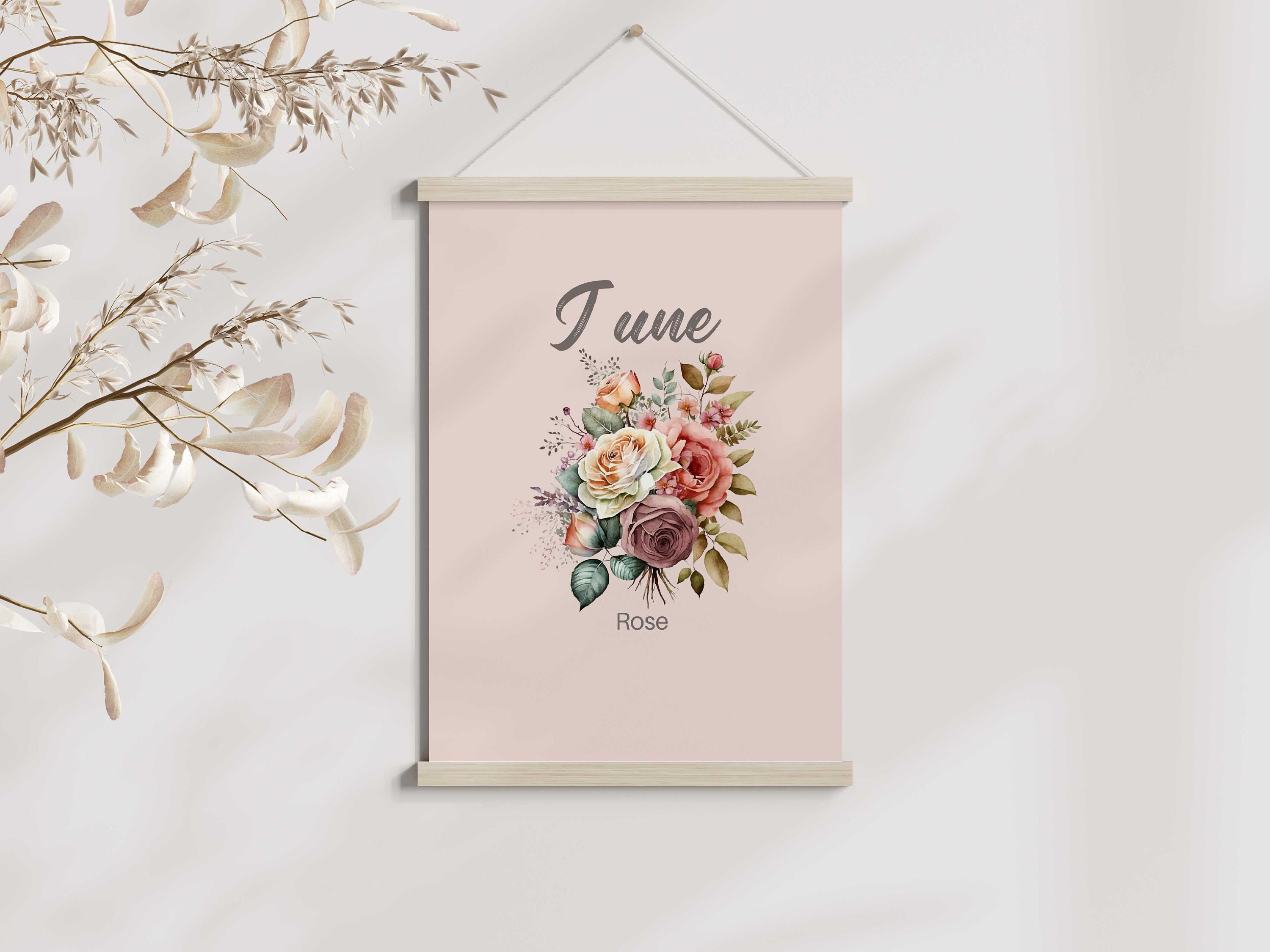 Birth Month Flowers Digital Set of 12 Instant Download Prints, Decor ...