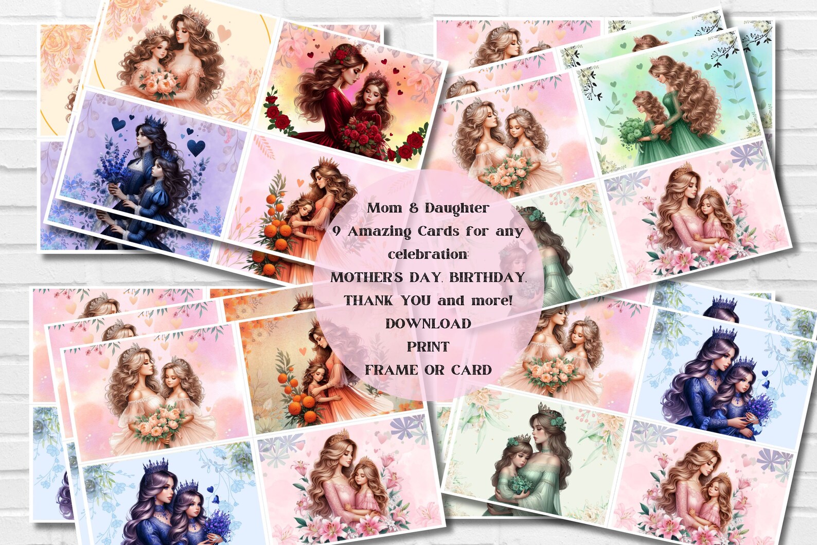 Mom & Daughter Greeting Cards Mom Daughter Clip Art Happy Family ...