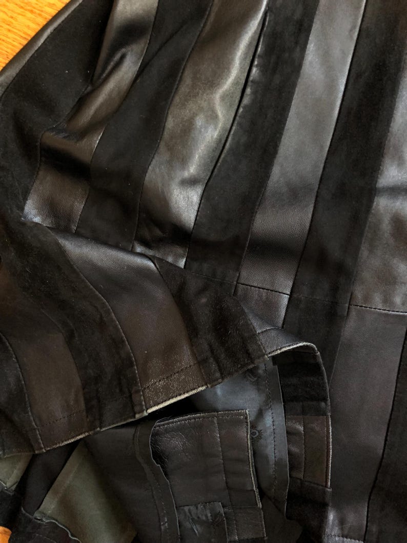 Vintage Leather Suede Duster Coat, Oversized Soft Leather Jacket ...