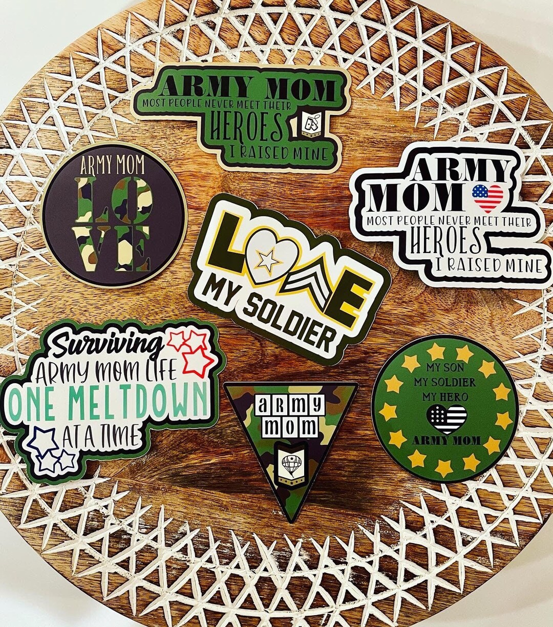 Army Mom Sticker Pack - Etsy