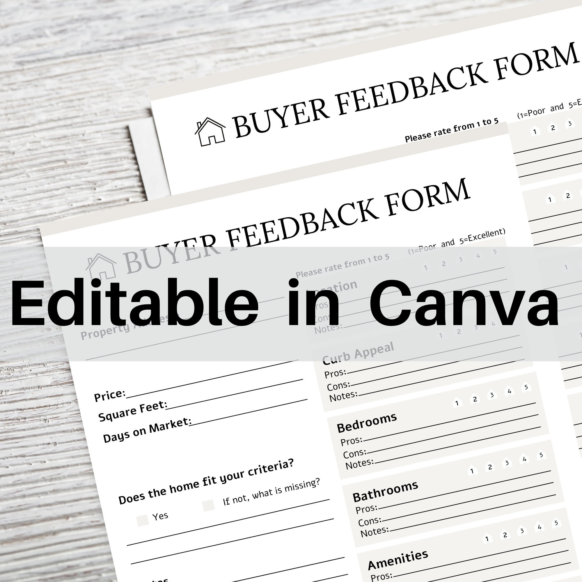 Buyer Showing Feedback Form Showing Schedule Real Estate Marketing ... Buyer Showing Feedback Form Showing Schedule Real Estate Marketing ...
