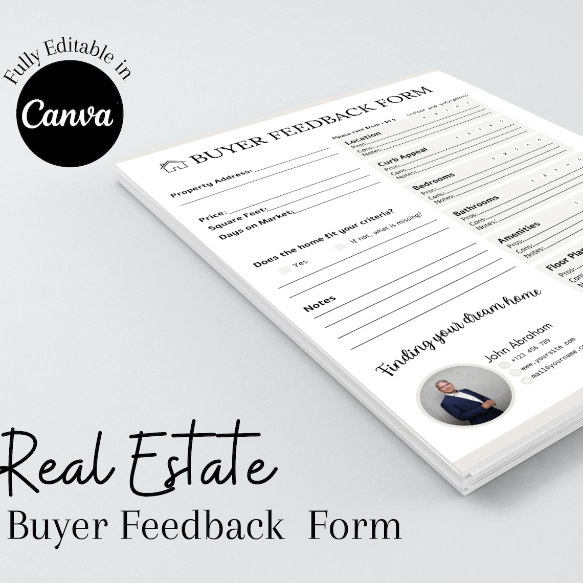 Buyer Showing Feedback Form | Real Estate Marketing, Real Estate Form ...