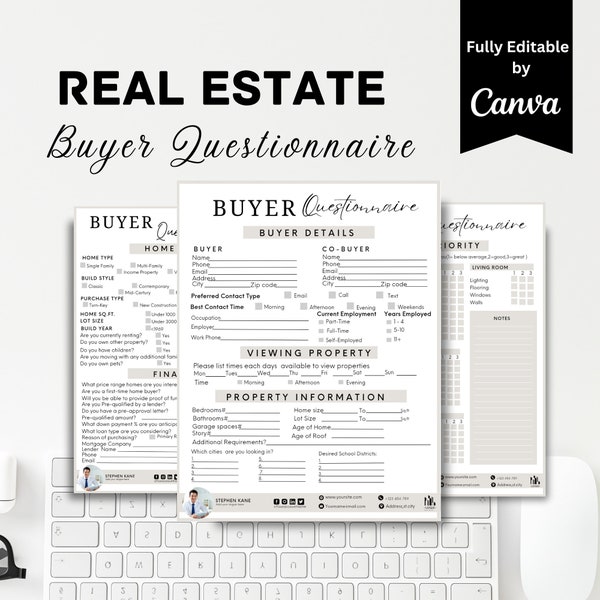 Real Estate Buyer Intake Form - Etsy