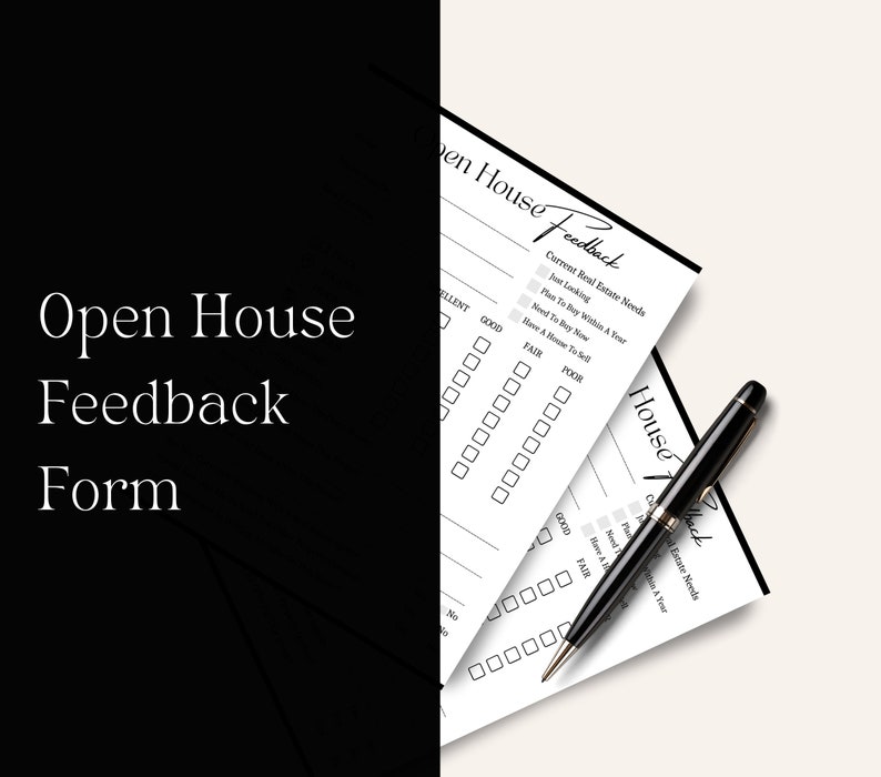 Open House Feedback Form, Pdfs | Real Estate Marketing, Agent Printable ...