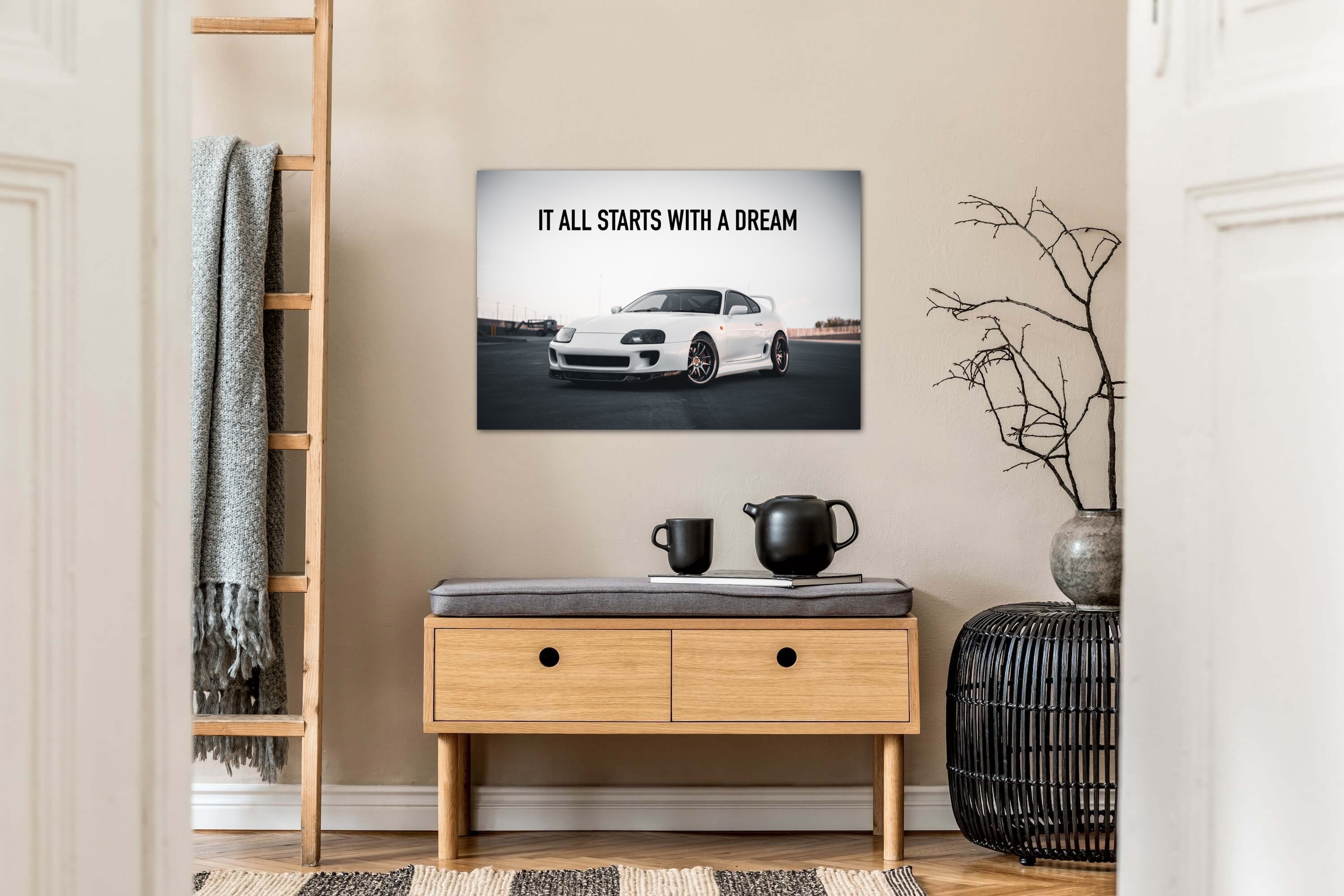 It All Starts With A Dream MK4 Toyota Supra Canvas Wall Art ...