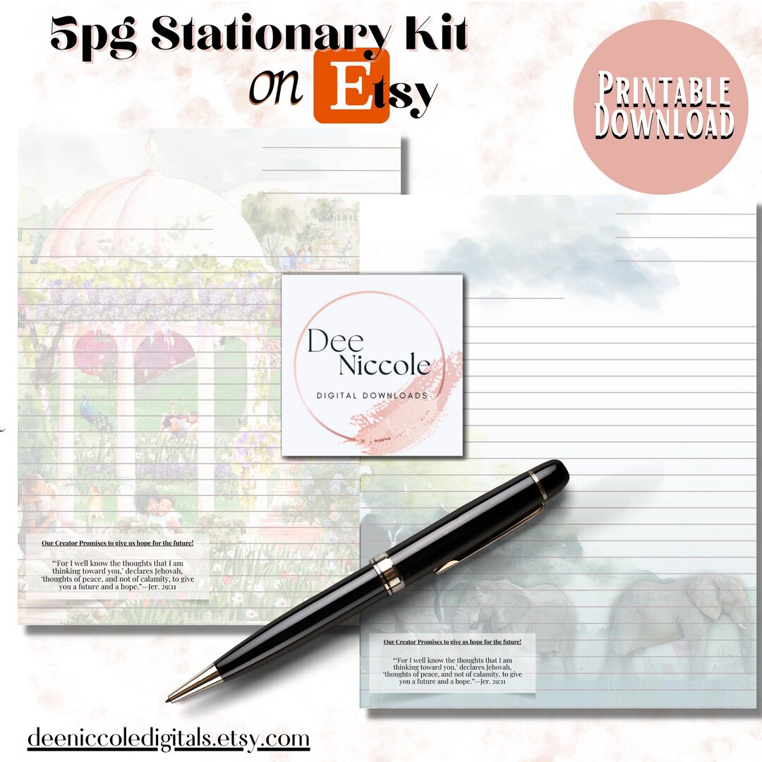 5 Stationary Printable Letter Designs to Enhance Your - Etsy