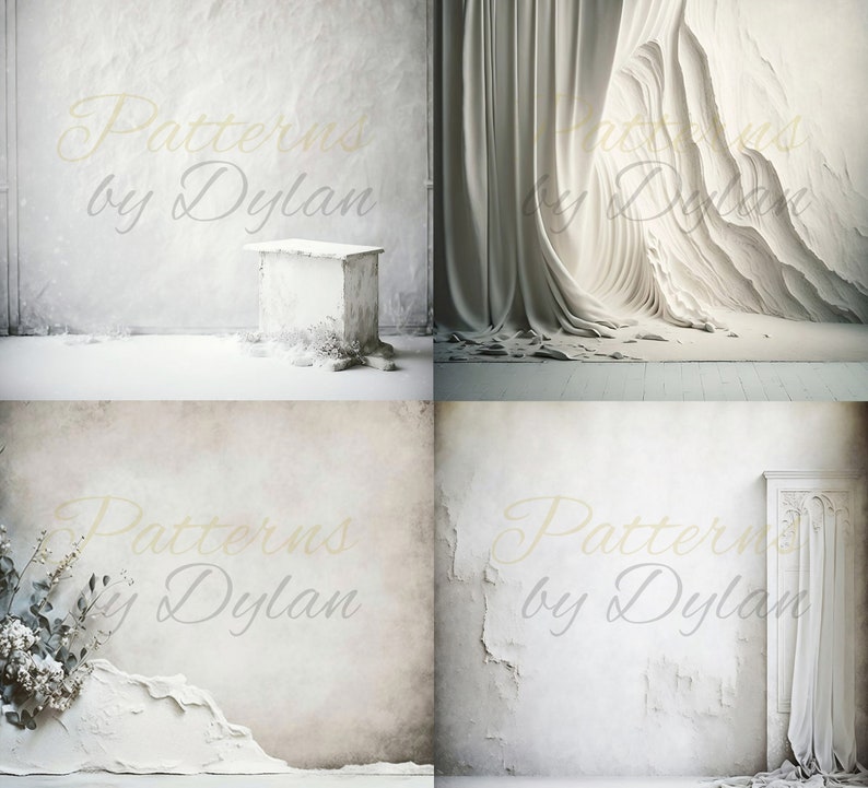 MUTED WHITE TEXTURE Digital Photo Backgrounds Pack Studio - Etsy