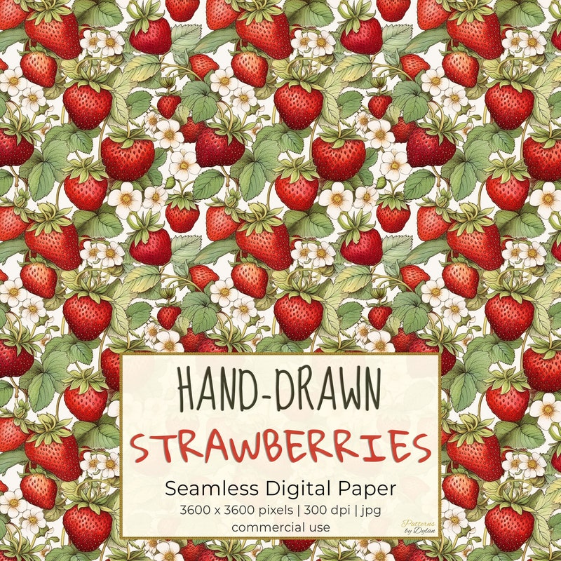 Strawberry Wallpaper - Etsy