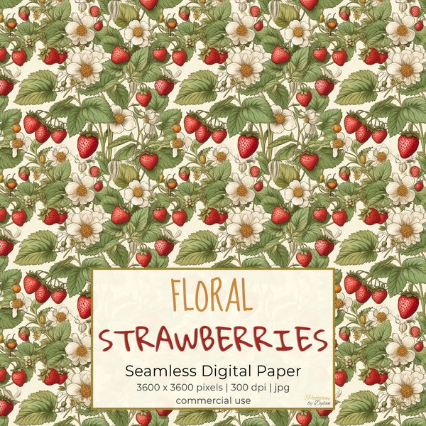 Strawberry Wallpaper - Etsy