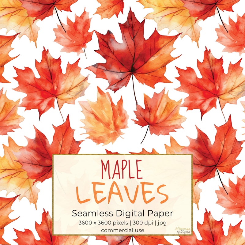 Fall Leaf Watercolor - Etsy