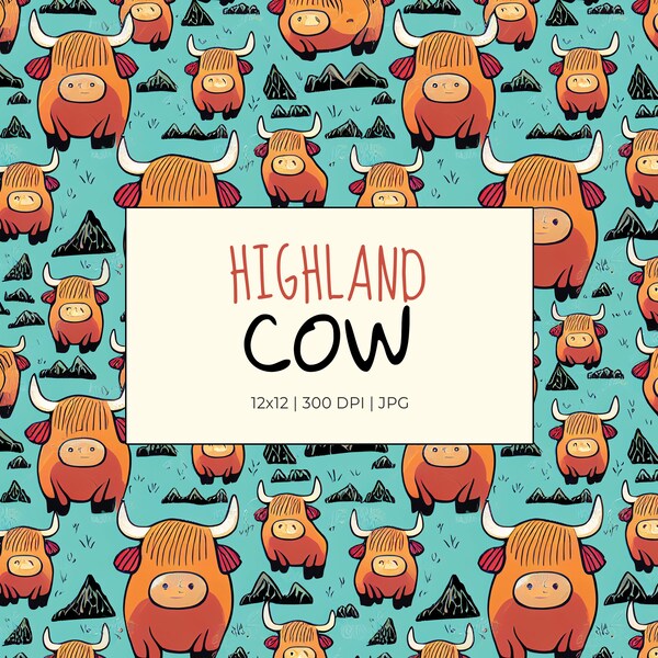 Highland Cow Wallpaper - Etsy