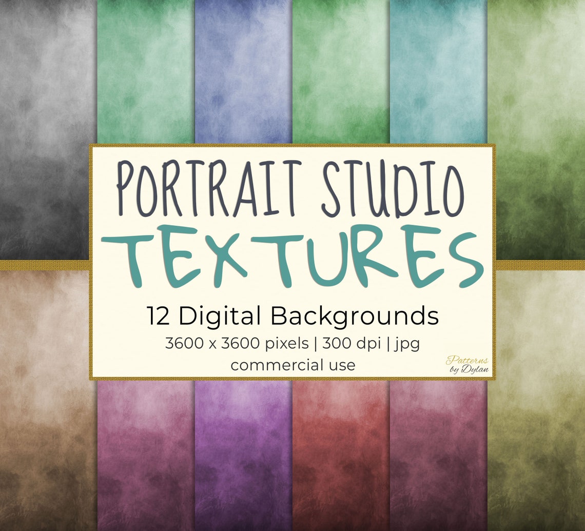 PORTRAIT STUDIO TEXTURES Digital Photo Backgrounds Pack, Downloadable ...