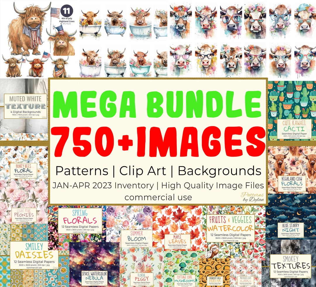 MEGA BUNDLE 1 750+ Images | All My Designs From January to April 2023 ...