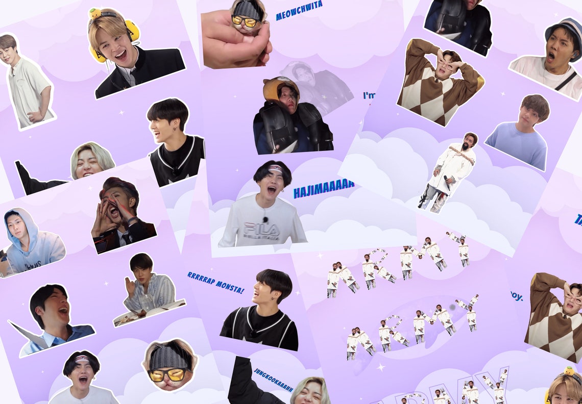 BTS Funny Meme Digital Stickers Bts Stickers Bts Png for - Etsy