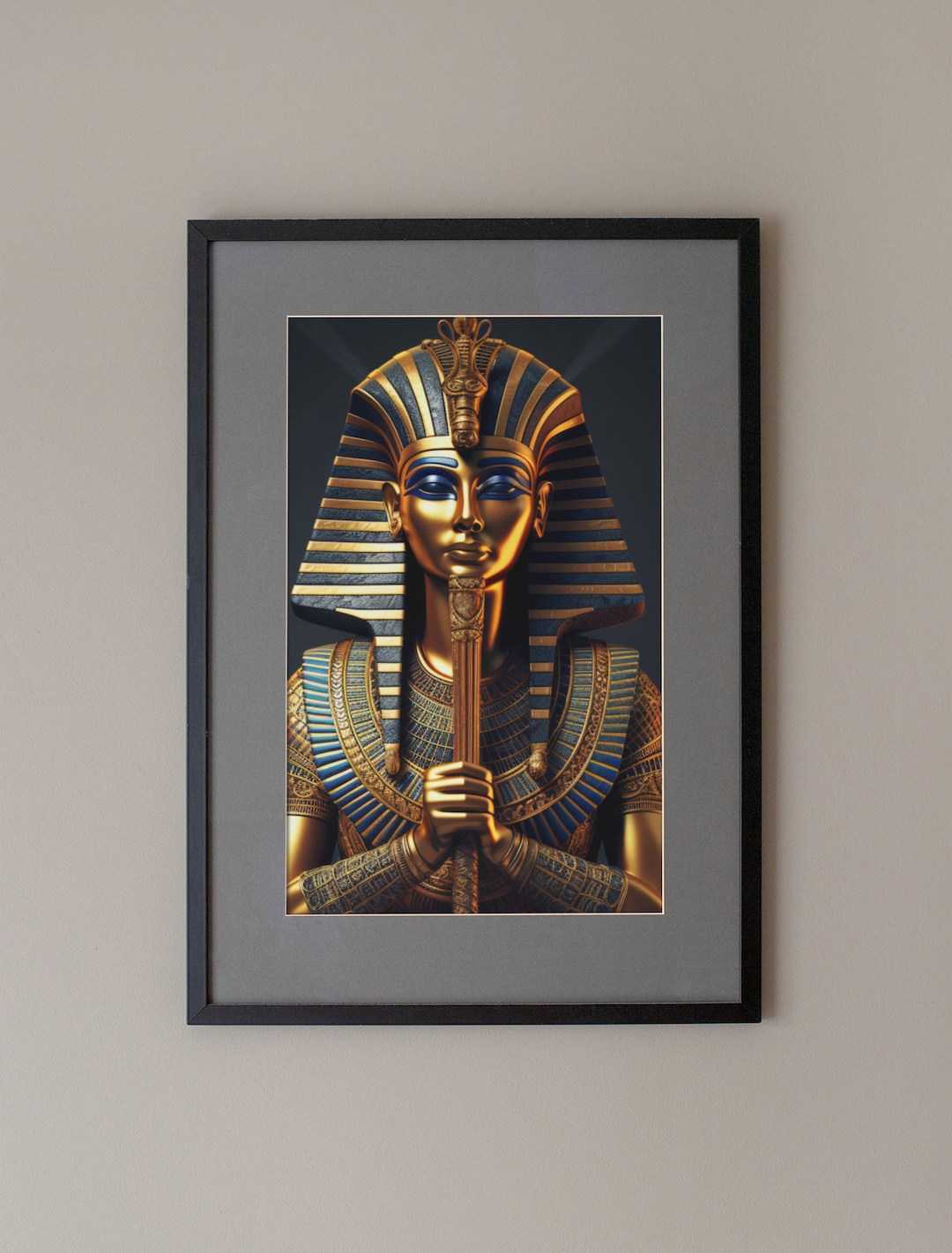 Pharaoh God, Egyptian Art, Wall Art, Digital Download, Digital Print ...