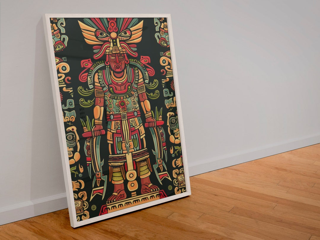 Mayan God, Mayan God Wall Art, Mayan, Digital Download, Digital Print ...