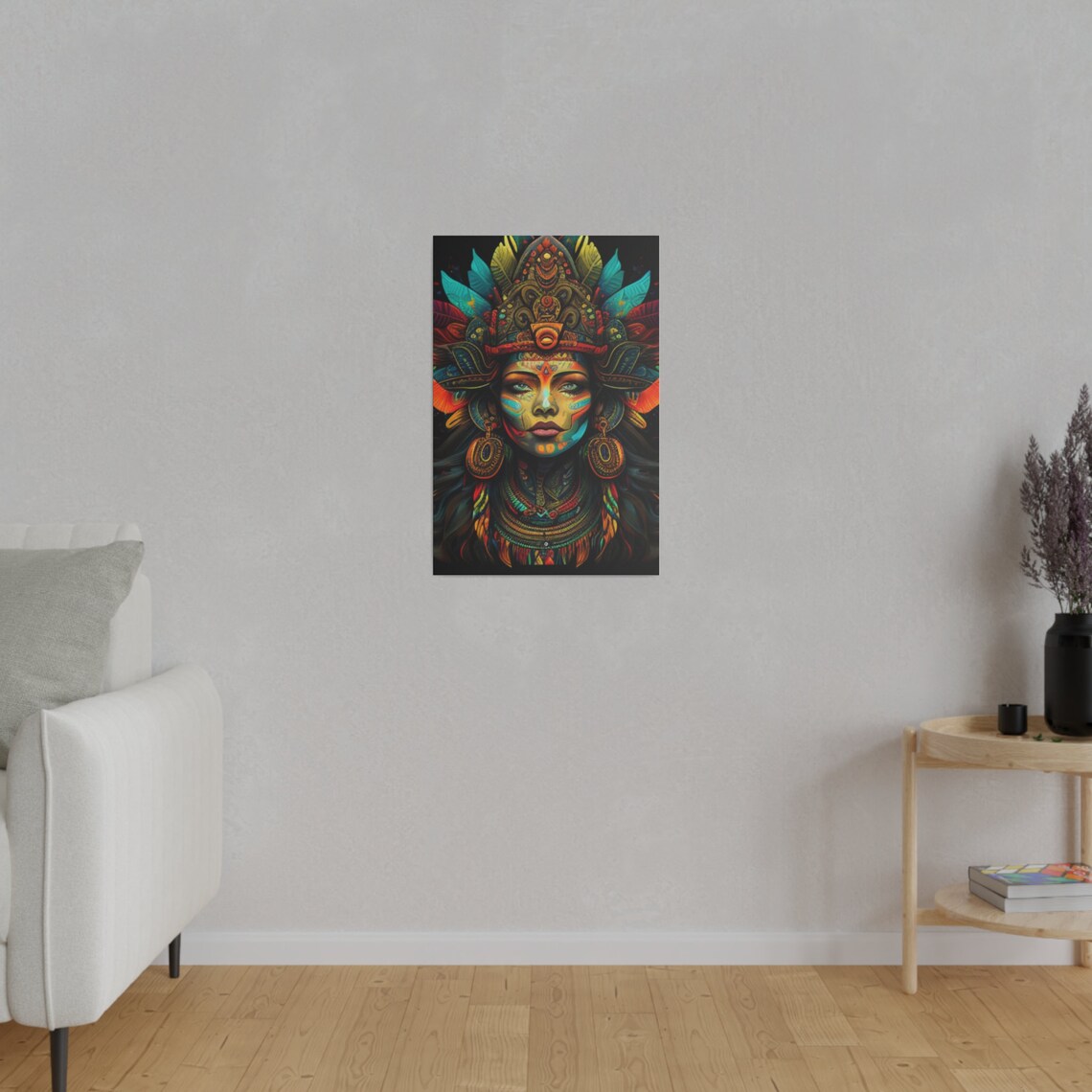 Mayan Goddess Wall Art, Mayan Goddess, Digital Art, Digital Wall Art ...