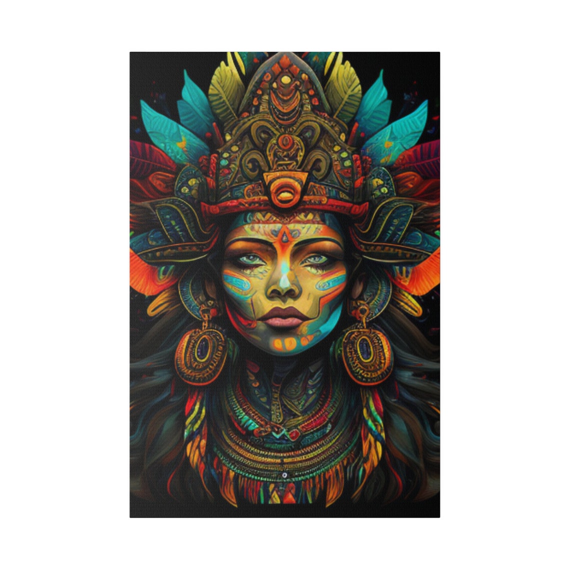 Mayan Goddess Wall Art, Mayan Goddess, Digital Art, Digital Wall Art ...