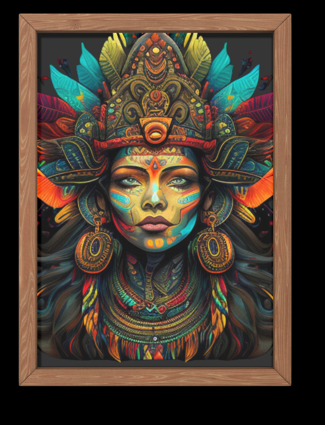 Mayan Goddess Wall Art, Mayan Goddess, Digital Art, Digital Wall Art ...