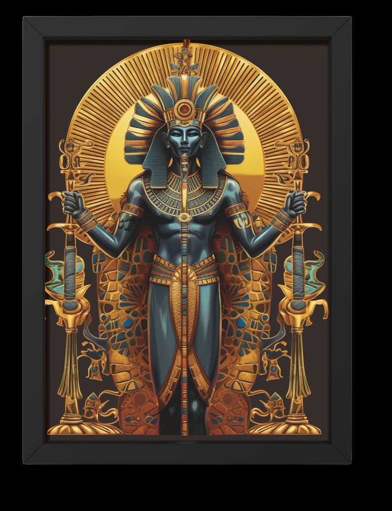 Osiris God Wall Art, Egyptian God Osiris Wall Art, Home Wall Art ...