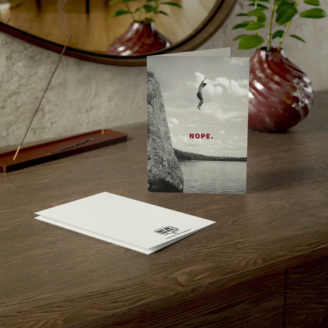 NOPE Greeting Cards, Thank You Cards, Birthday Cards, Funny Card, Funny ...