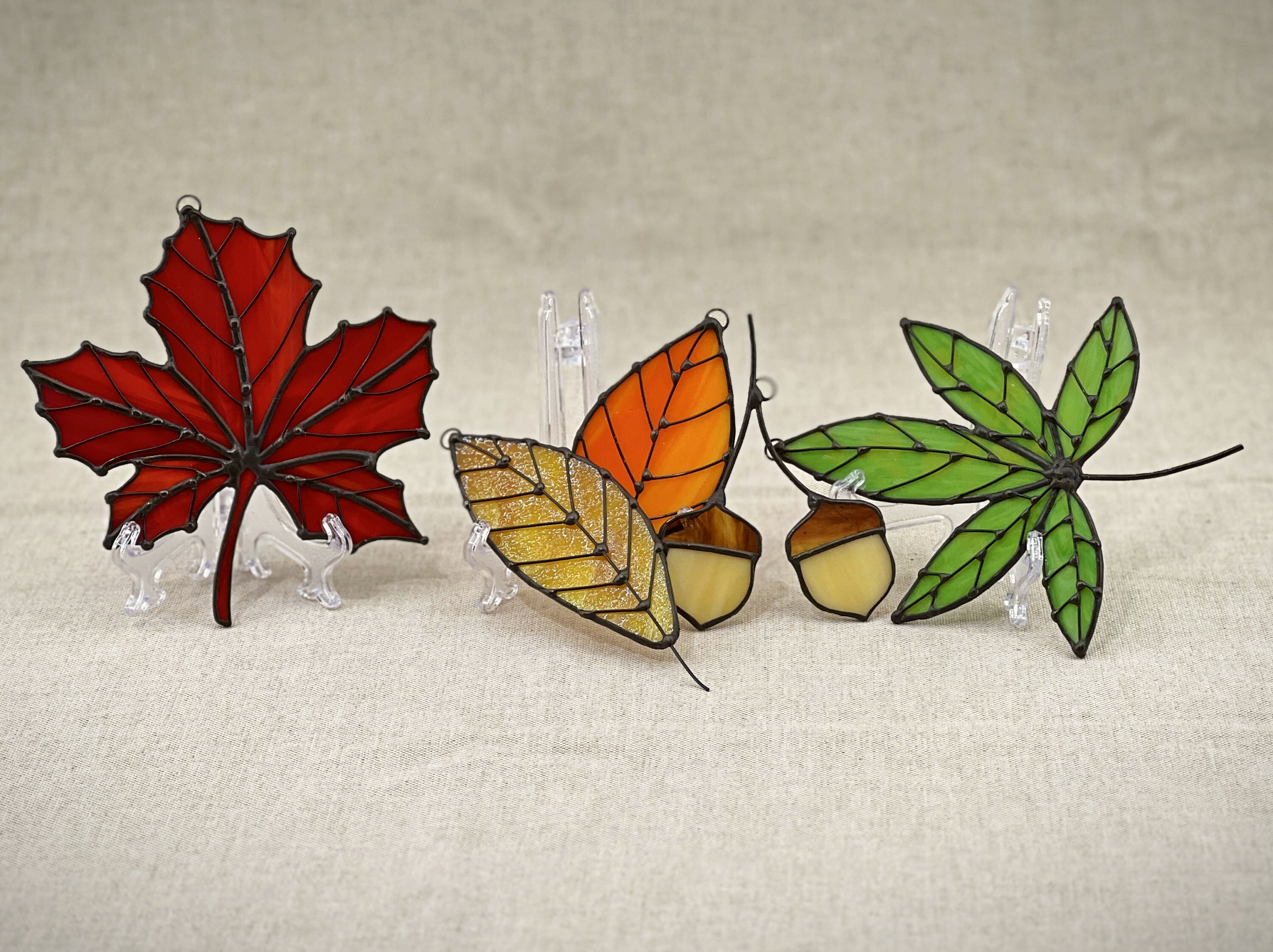 Fall Leaves, Stained Glass Pattern Commercial License - Etsy