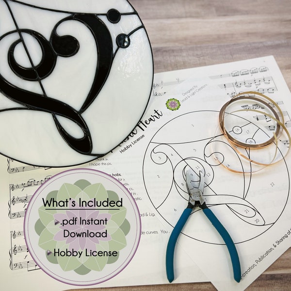 Stained Glass Music Patterns - Etsy