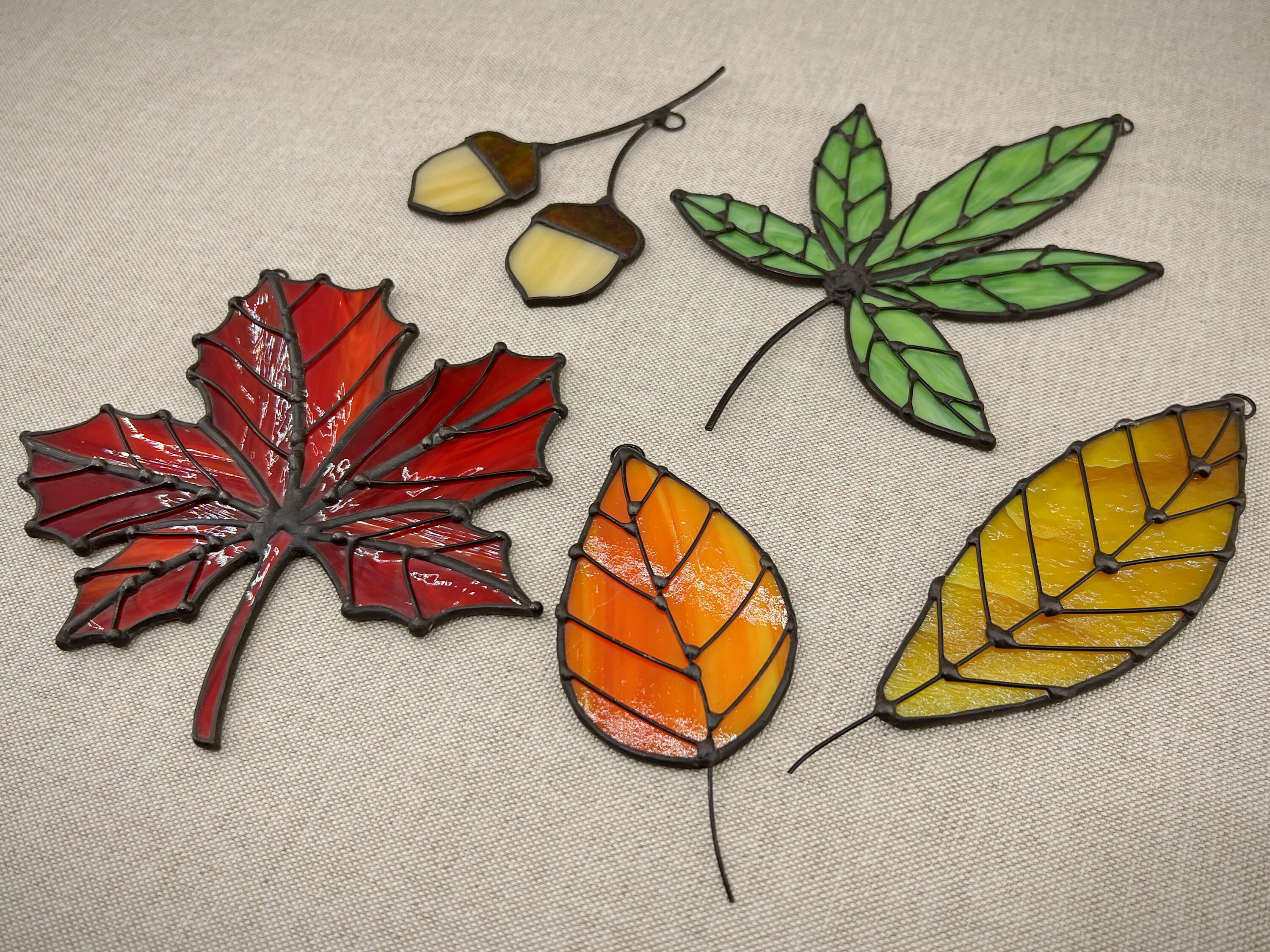 Fall Leaves, Stained Glass Pattern - Hobby License - Etsy