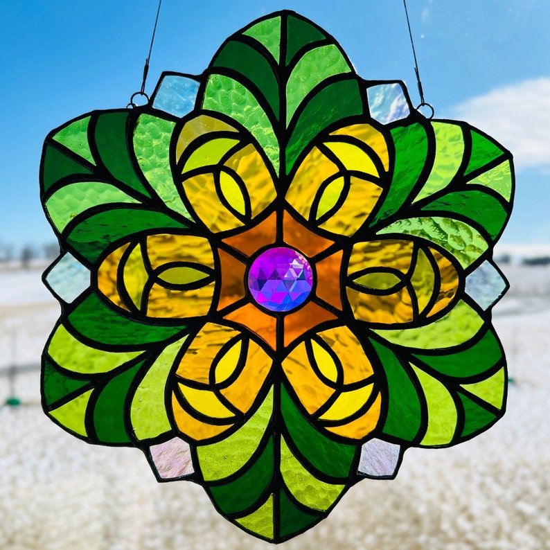 Mandala 6-6 Stained Glass Pattern .svg Cut File Hobby License - Etsy
