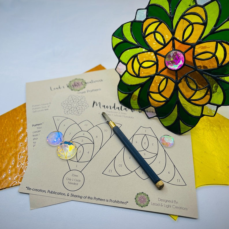 Mandala 6-6 Stained Glass Pattern .svg Cut File Hobby License - Etsy