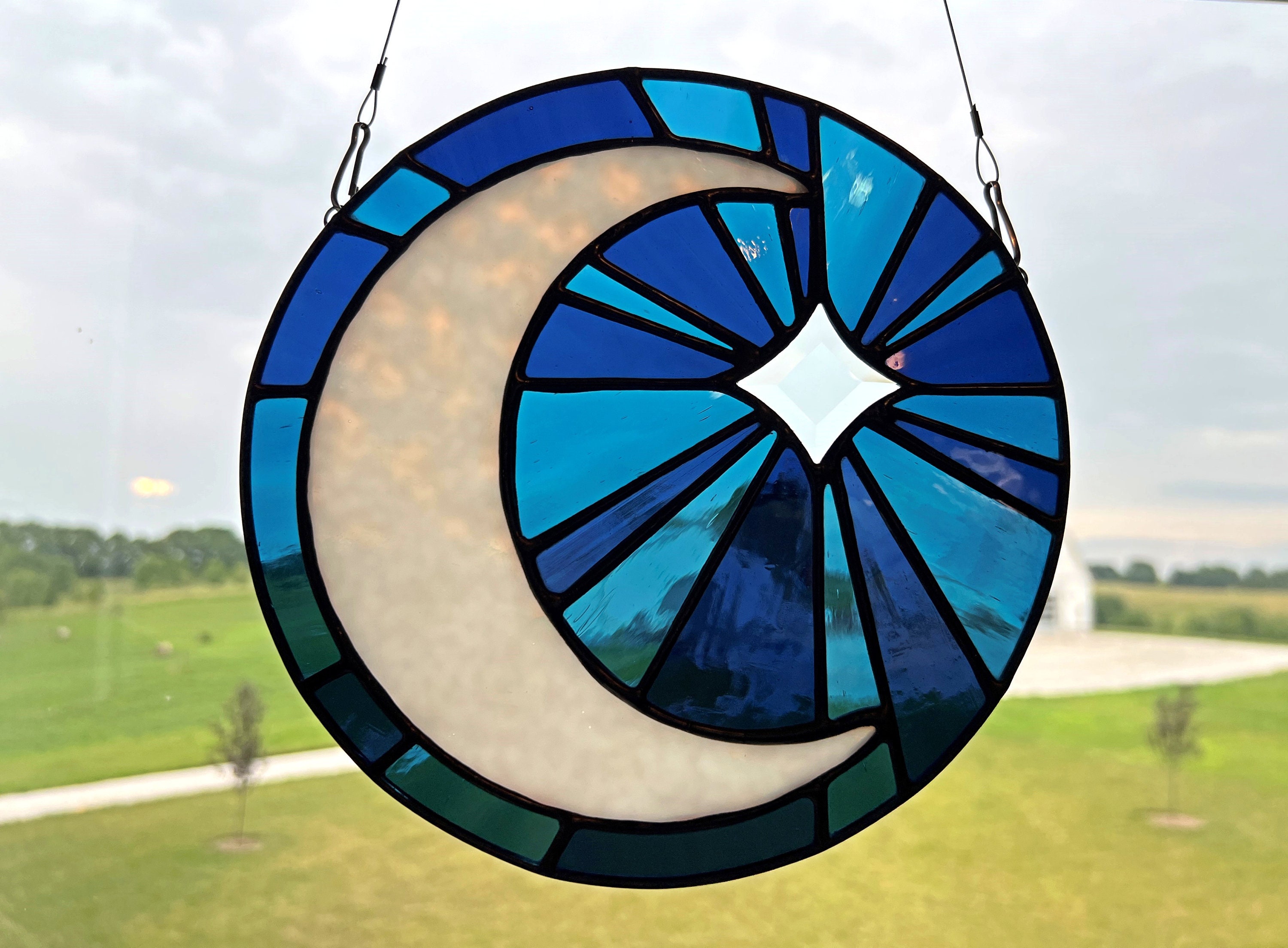 Moonlit Star, Stained Glass Pattern - Commercial License - Etsy