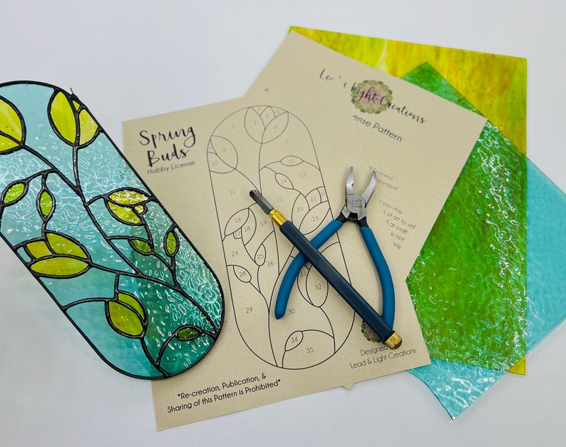 Spring Buds, Stained Glass Pattern - Hobby License - Etsy