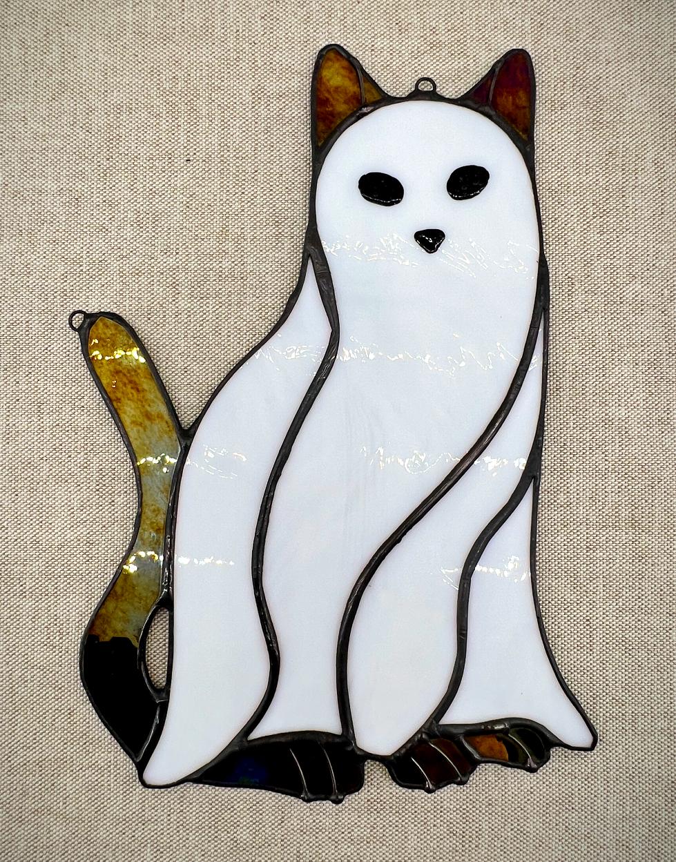 Ghost Pets Cat, Stained Glass Pattern Commercial License - Etsy
