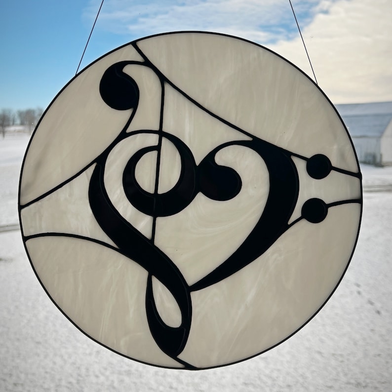 Music Heart - Stained Glass Pattern - Commercial License - Etsy
