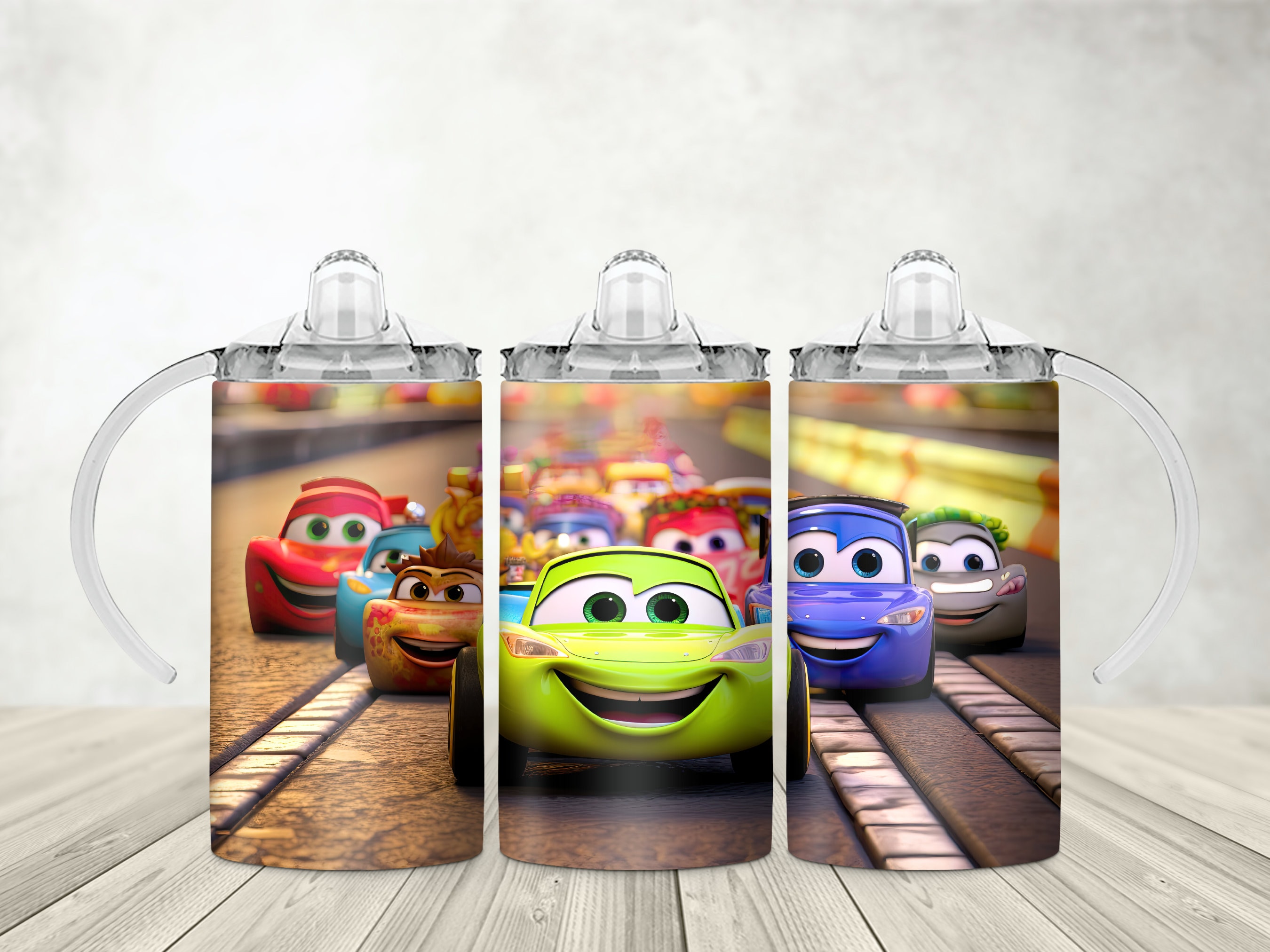 3D Cars Kids Sippy Cup Sublimation Designs Digital Download - Etsy