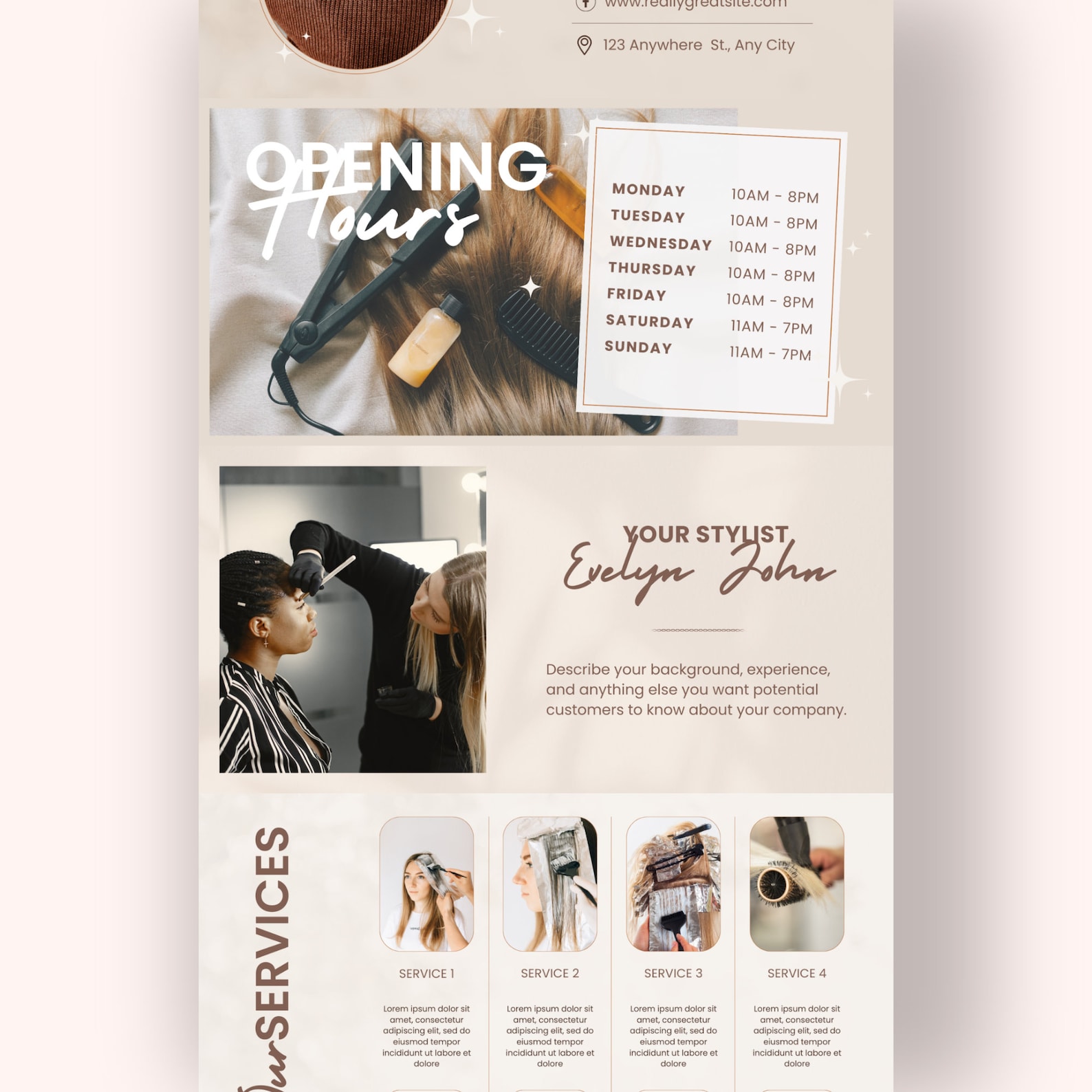 10 Editable Acuity Template, Acuity Scheduling Template, Hair Stylist ...