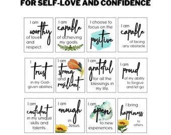 Positive Affirmation Card Deck, Vision Board Printables, Cards for Law ...